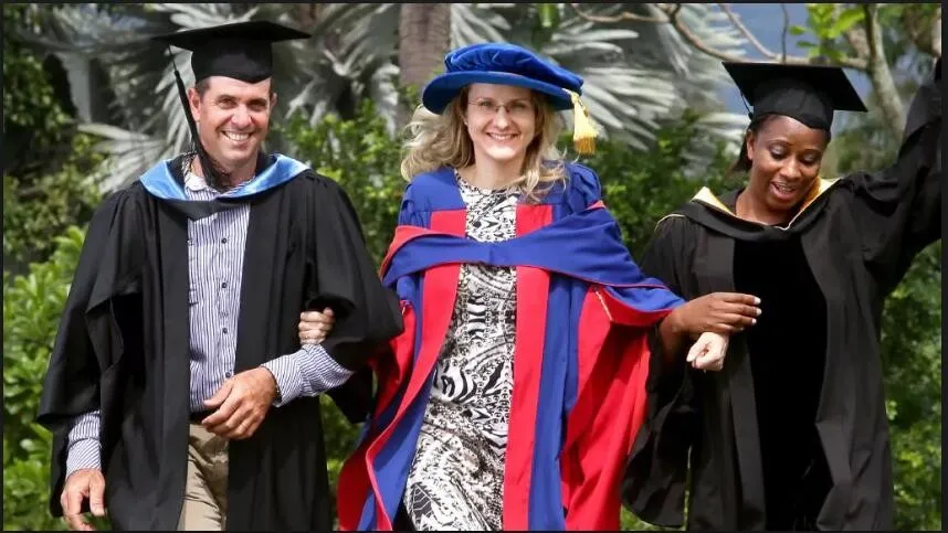 Customized UK Australia Cambridge Royal Blue Master PHD Gown