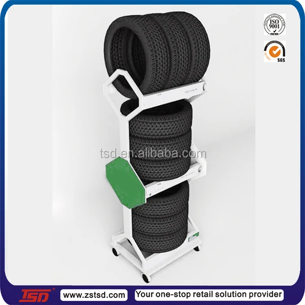 Retail Car Shop Display Stand For Advertising Tyre Display Stand For ...