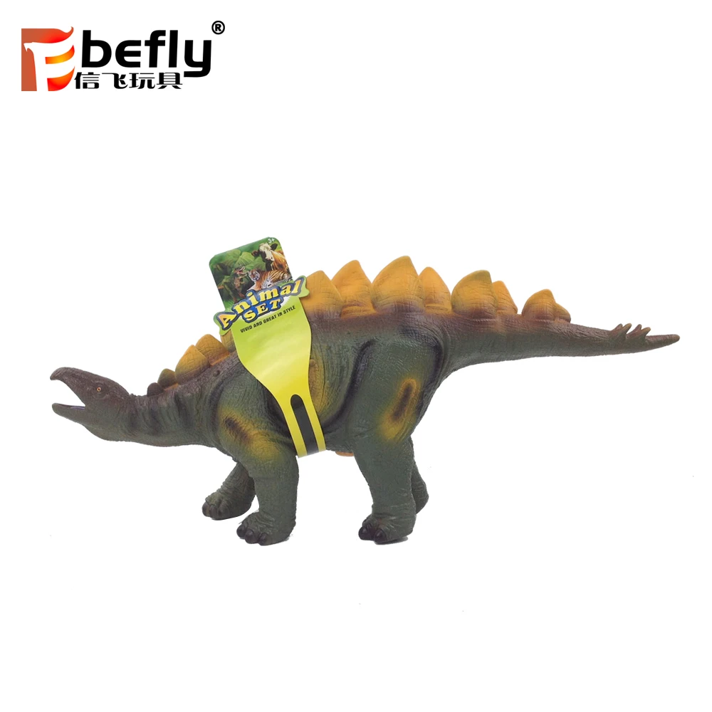 Stegosaurus Model Vinyl Stuffed Dinosaur Toy with IC