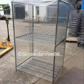 Stencil Storage Rack With Dusty Free Cover - Buy Smt Stencil Trolley ...