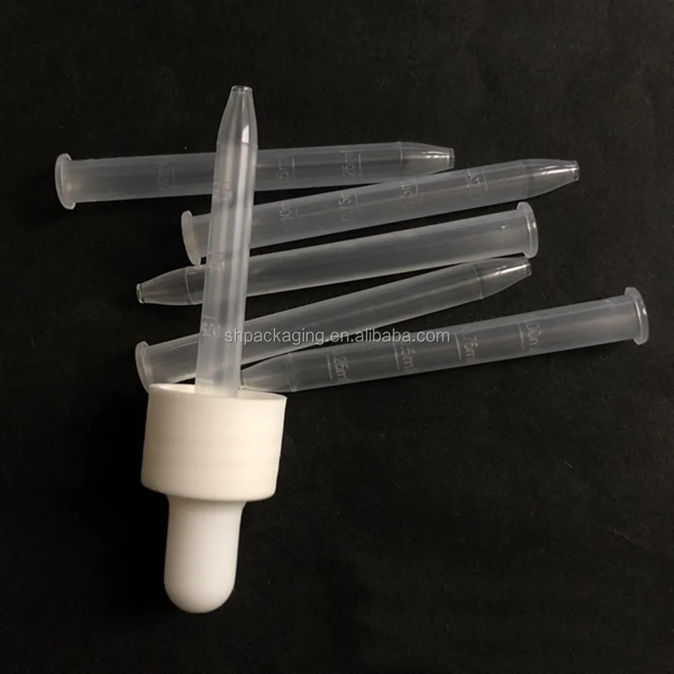 Dropper Bottle Pipette Essential Oil Dropper Tubes 1ml Round Plastic ...
