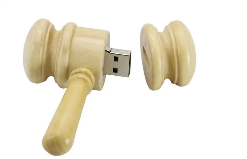 Wooden Usb Wooden Hammer Usb With Box Gift Pendrive 4gb 8gb - Buy ...