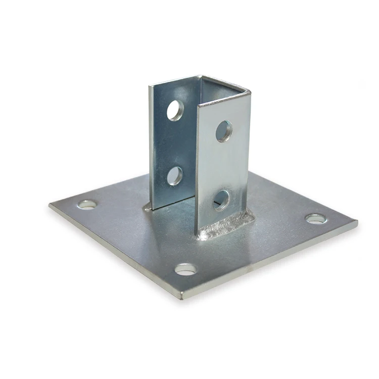 Hdg Perforated Steel Structural Post Base Plate Bracket - Buy Base ...
