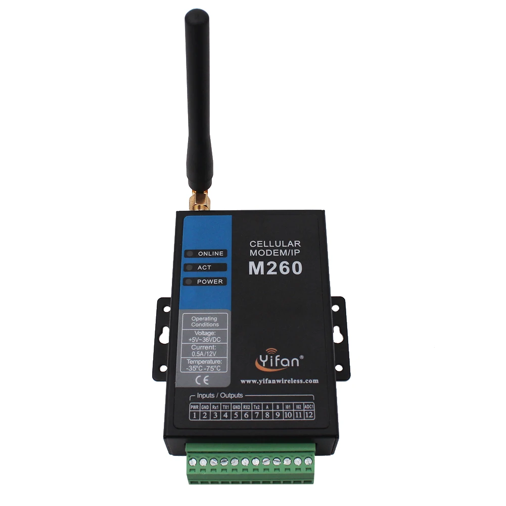 M260 Industrial Cellular Modem 4g Lte With Two Rs232 One Rs485 Ports ...