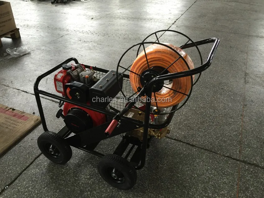 Diesel Power Sprayer With 4 Big Wheels - Buy Power Sprayer With 178f ...