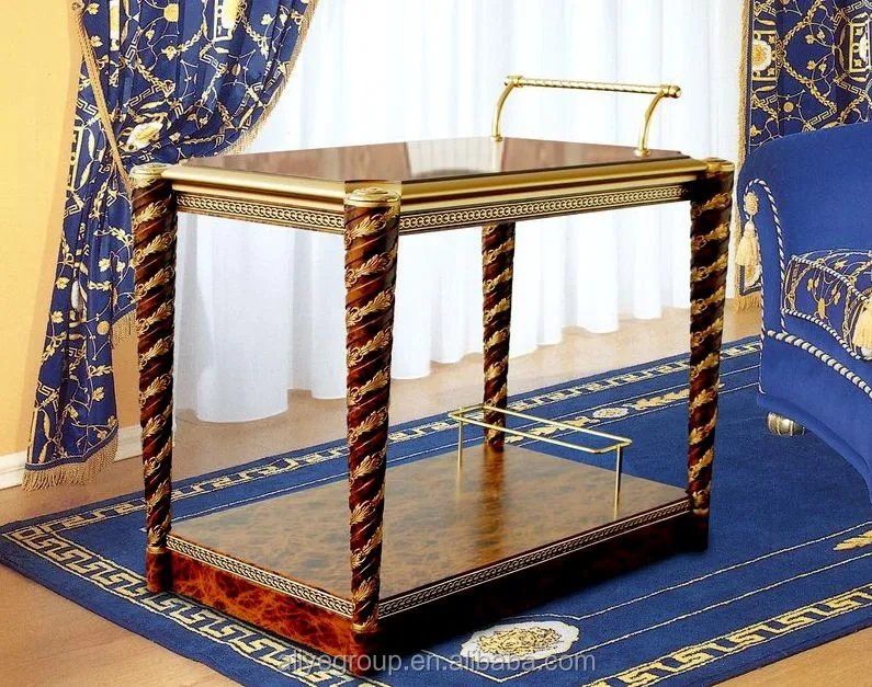 Aas243-fancy French Home Dining Room Wooden Food Service Trolley ...