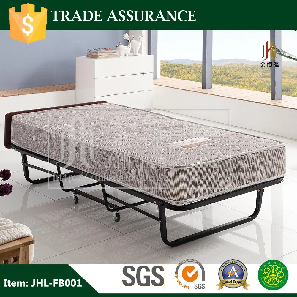Single Portable Folding Bed with Foam Mattress - Modern Design Style