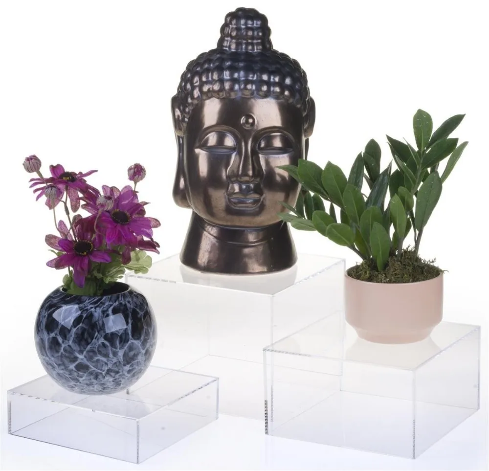 Stacking Display Cubes Nesting With 1 Large,1 Medium,1 Small Stand (set ...