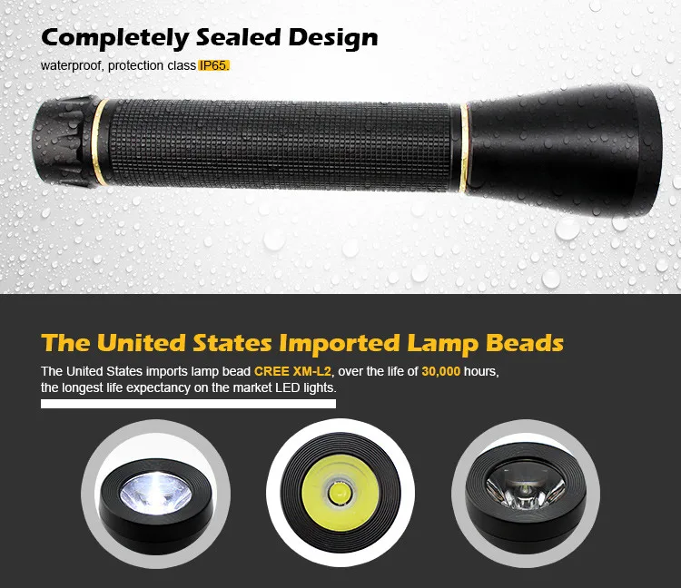 Waterproof Security LED Torch RFID Patrol Guard Tour System