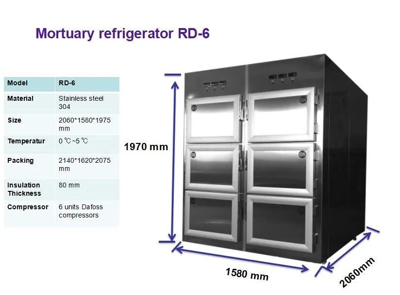 2019 Competitive Pricehospital Mortuary 6 Cadavers Cooler Box Morgue ...