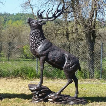 Large Outdoor Garden Outdoor Bronze Deer Statues - Buy Outdoor Bronze ...