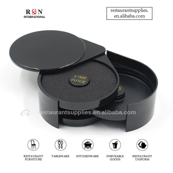 Plastic 3-tier Condiment Caddy Cocktail Margarita Glass Rimmer Sugar ...