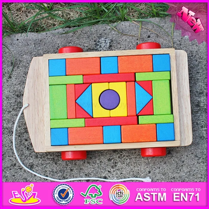 2016 Top Fashion Kids Wooden Building Block Car W13c016 - Buy Building ...