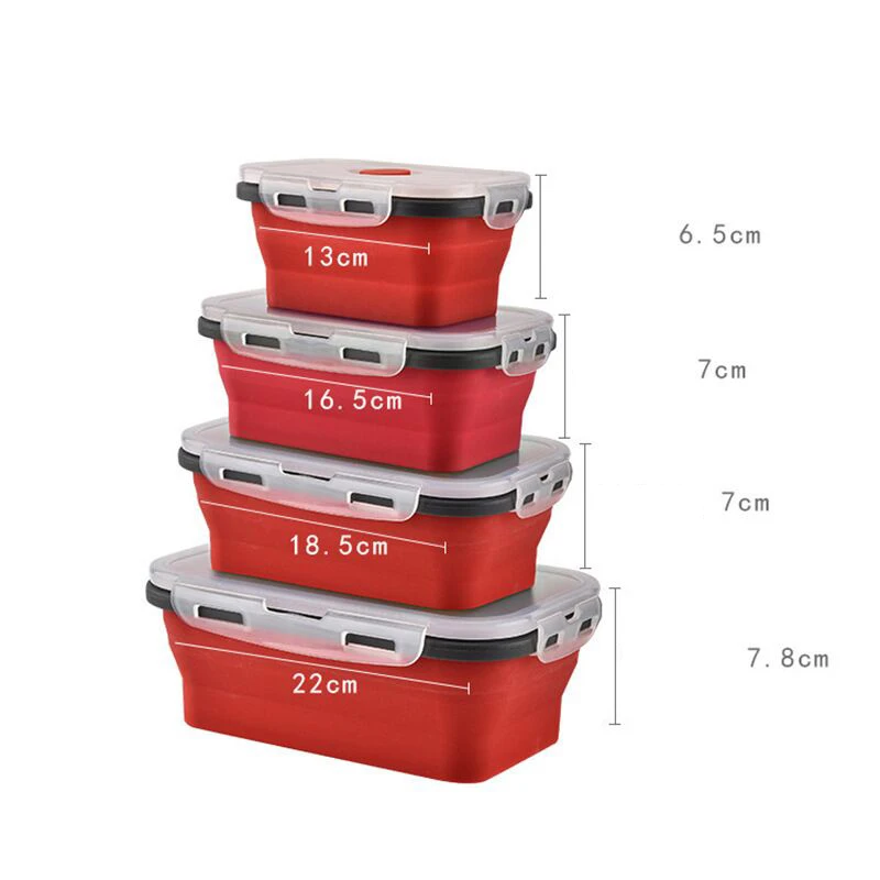 Eco-friendly Silicone Folding Food Storage Container Collapsible ...