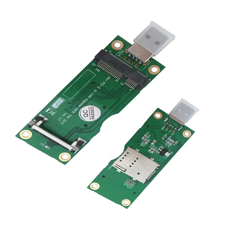 Usb 3.0 To Mini Pcie Msata Adapter Card With Sim Card Slot For Wwan/lte ...