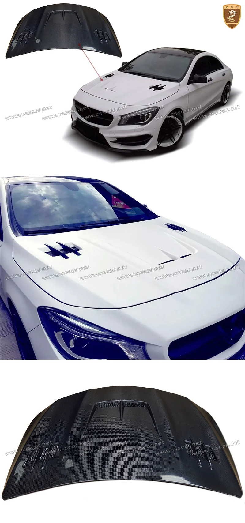 Good Quality Carbon Fiber Bonnet For Cla Class Cla200 Cla250 Hood - Buy ...