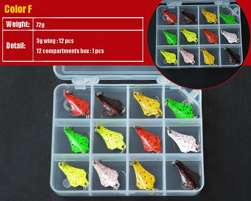 12 Pcs/set Metal Spoon Lure Fishing Fish Bait Kit Spoon Lure Set - Buy ...