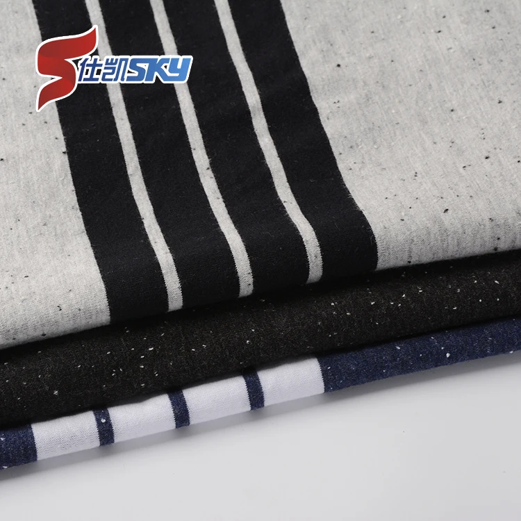 Hot Selling Neps Yarn Dyed Stripe Cotton Polyester Blend Fabrics - Buy ...