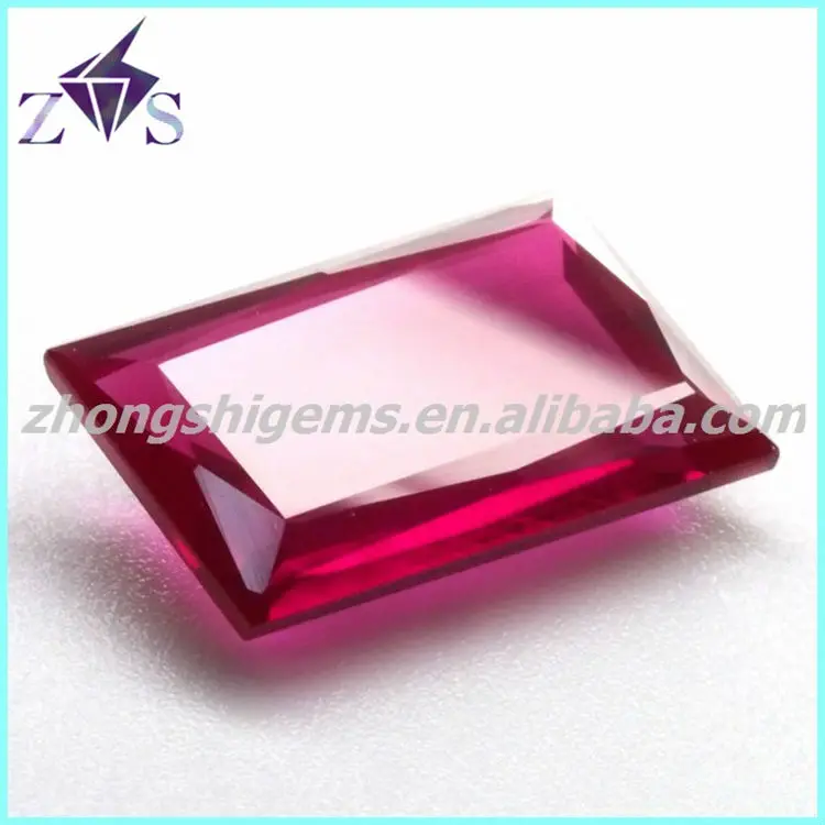 Factory Price 2 Carat Rectangle Cut Synthetic Ruby For Sale - Buy ...