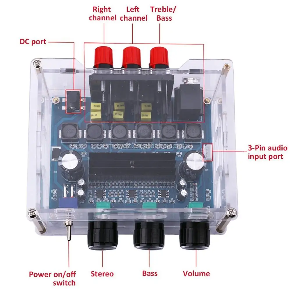 2.1 Channel Audio สเตอริโอเครื่องขยายเสียงซับวูฟเฟอร์ Board - Buy ...