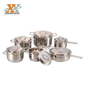 High Quality 12pcs German Cookware Stainless Steel Dinnerware Cook Ware ...