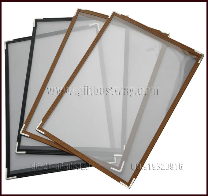 Clear Vinyl A4 Plastic Menu Covers - GBW Hotel Supplies