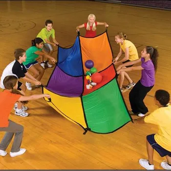 Verschiedene Farben Tuch Interessantes Teamwork-spiel Für Kinder Und ...