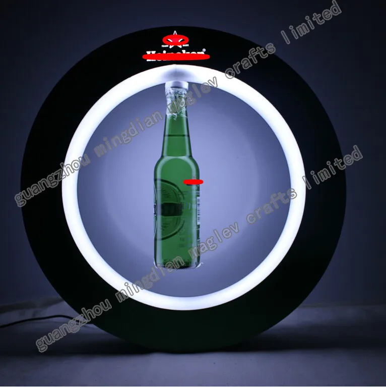Custom Acrylic Magnetic Levitating Led Levitating Beer Bottle Display ...