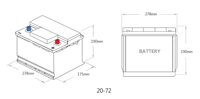 12v Voltage Mf Battery Type Din Automotive Lead Acid Battery 56618/66ah ...