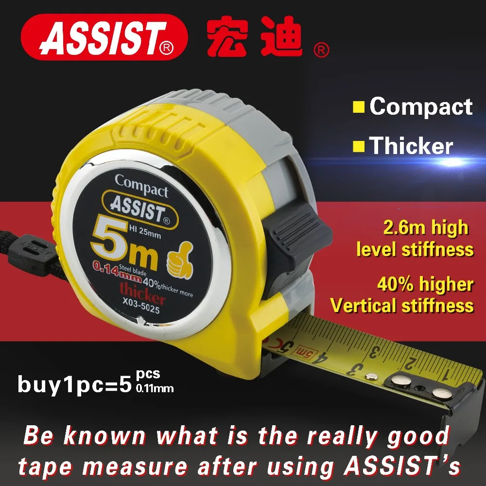5m Compact Retractable Metric and Inch Blade Steel Tape Measure ...