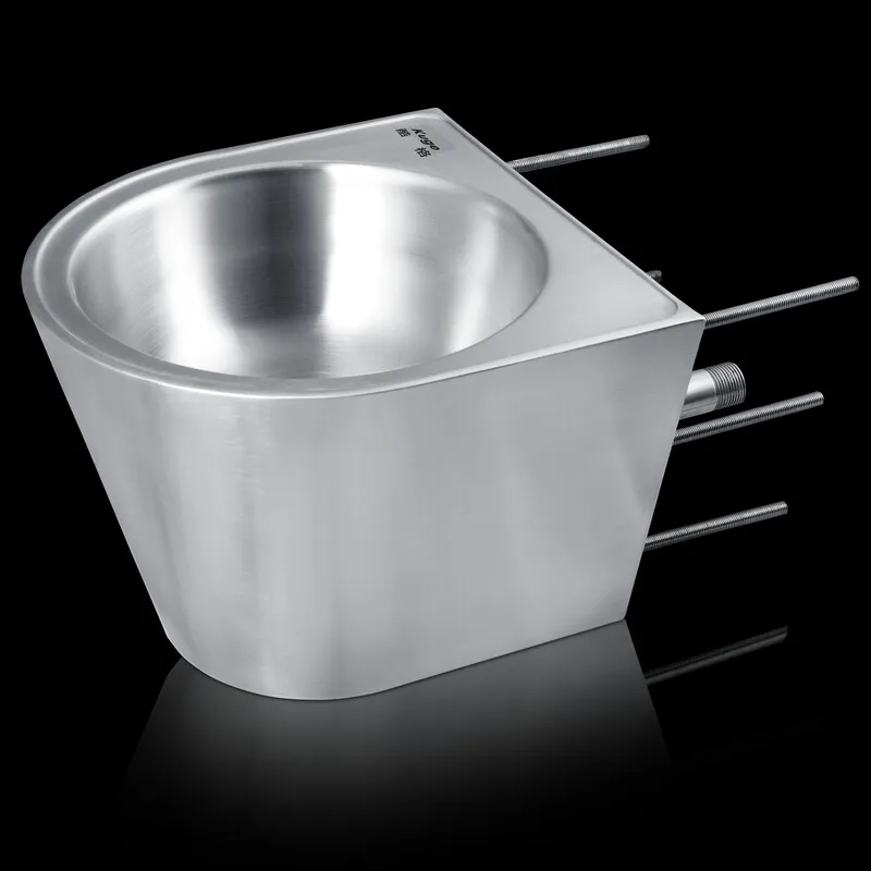 Stainless Steel Wall Mount Prison Wash Basin Sink No Break Hand Wash ...