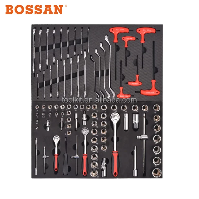 480 Pieces Bossan 7-drawers Up And Down Tool Cart Trolley With A 4 ...