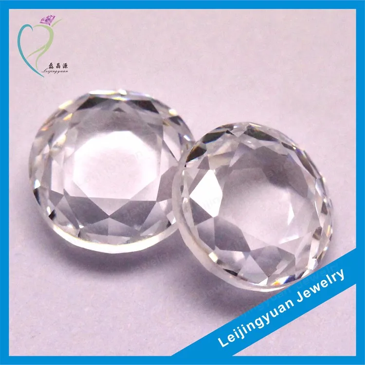 Hot Sale Round Brilliant Cut Cz Loose White Flat Back Cubic Zirconia ...
