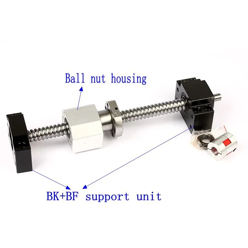 Ball Screw Ballscrews With Ball Nut Ballnut End Bearings And Coupler ...
