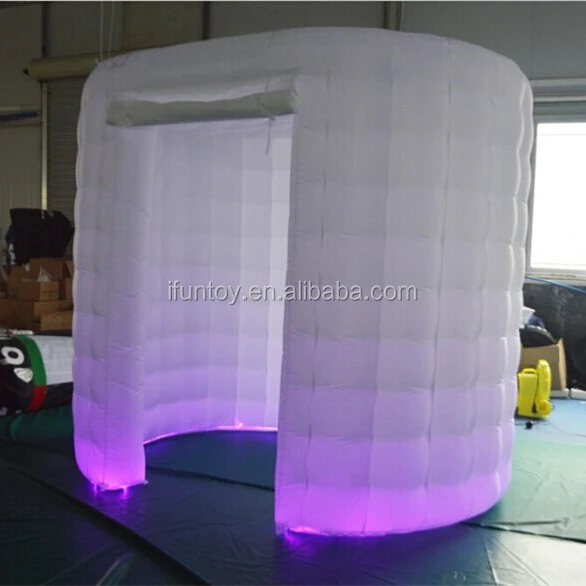 Inflatable Led Photobooth Enclosure Inflatable Oval Photo Booth Black ...