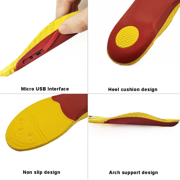 Newest Dr. Warm Remote Control Rechargeable Heated Shoe Insoles,Heated ...