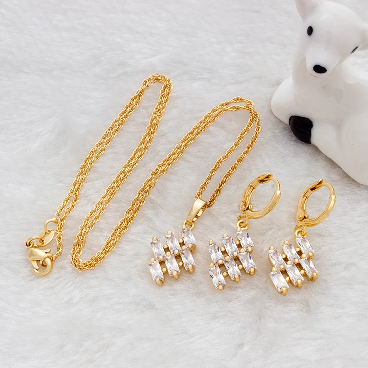 Alibaba Rose Gold Luxury White Crystal Jewelry Set For Party - Buy ...
