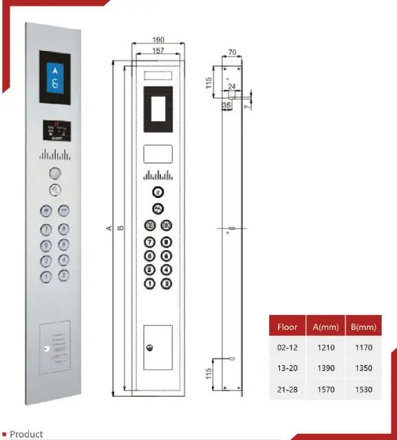 Elevator Landing Call/push Button/screen-touch/elevator Cop&lop Sn-cop-620 - Buy High Quality ...