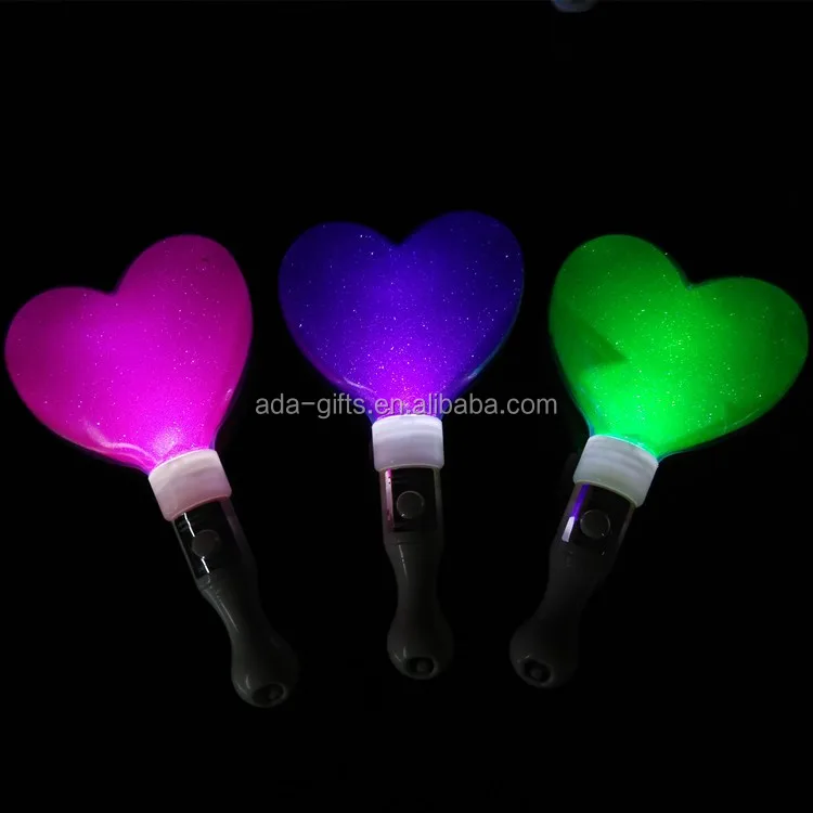 Colorful Heart Shape Led Light Stick Superstar Concert Led Flashing ...