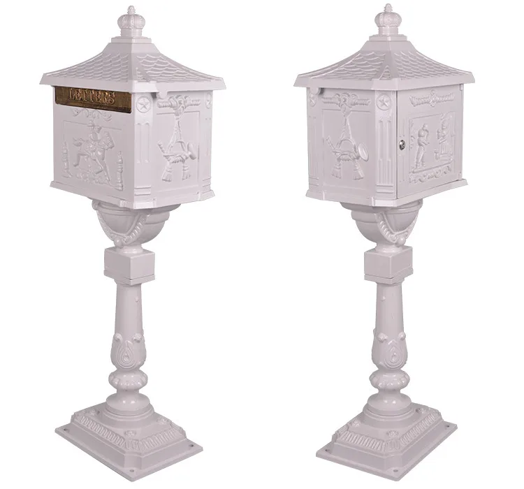 Free Standing White Ornate Modern Japanese Mailbox Letterbox - Buy ...