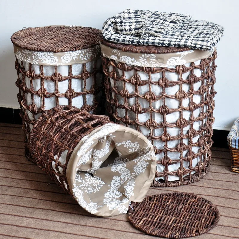 Laundry Basket Laundry Bucket Woven Storage Basket/ Laundry Basekt With ...