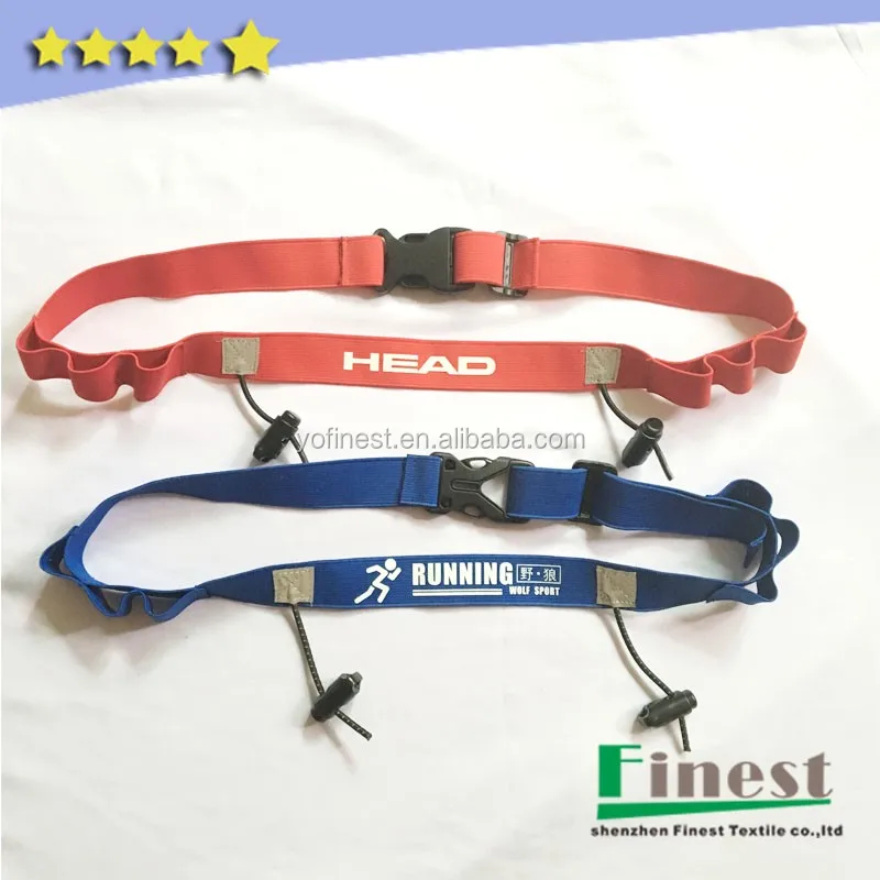 Free Samples Adjustable Black Bib Number Belt With Gel Loops For ...