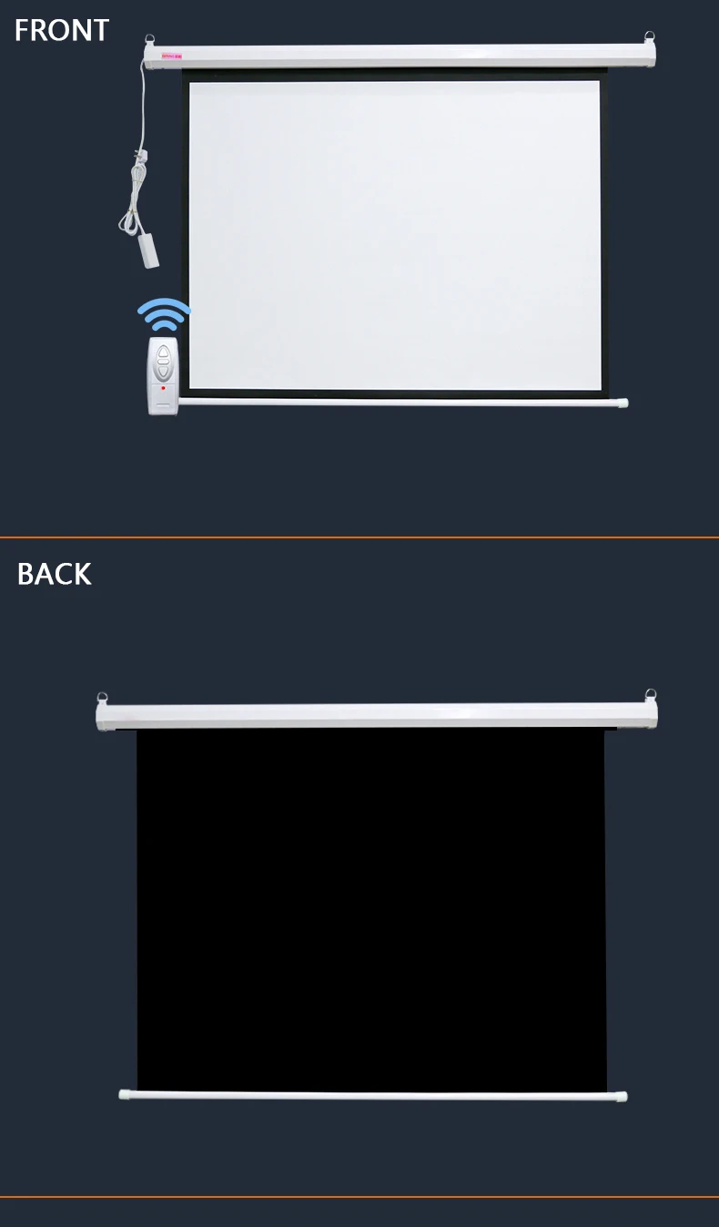 200-inch 16:9 Electric Motorized Projection Screen Drop Down ...