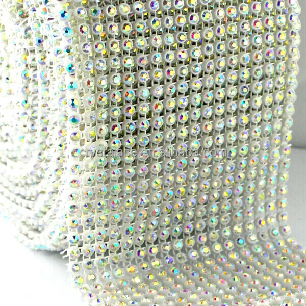 24 Rows 12cm Width 10 Yards Bling Bling Crystal Rhinestone Rolls ...