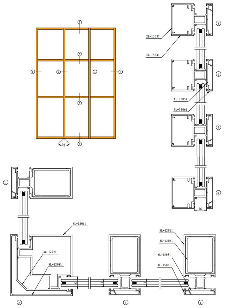 Curtain Wall Plan Drawing Sketch Coloring Page