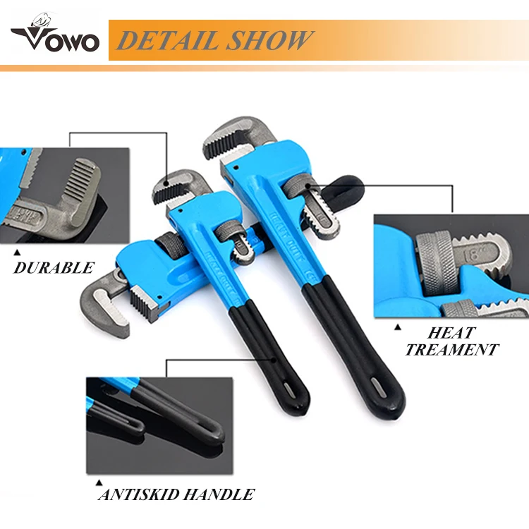 Heavy Duty Adjustable Pipe Wrench - Versatile & Durable