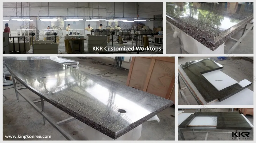 Cut To Size Pure White Solid Surface Table Top / Acrylic Kitchen ...