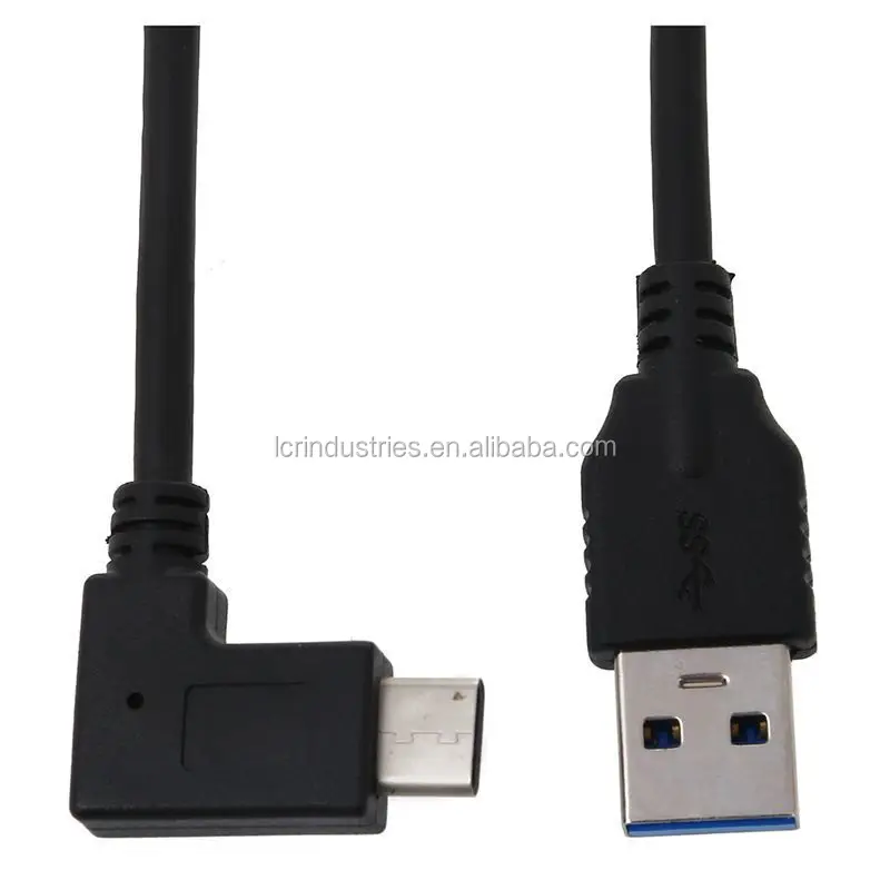 90 Degree Micro Usb 5pin Male to Left Right Angle Type C Cable