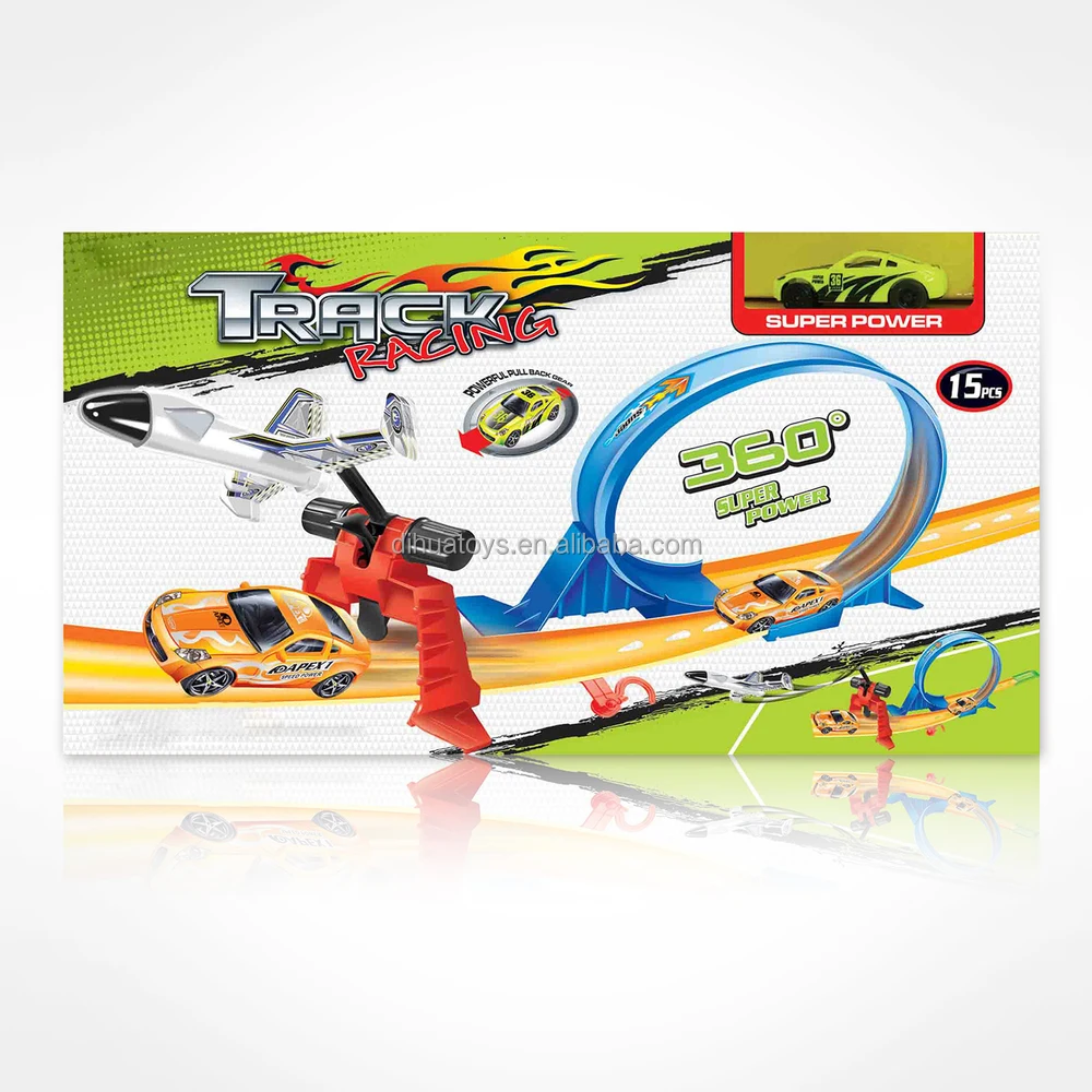 Hight Speed Freewheel Car Single Loop Race Track Set Ages 6+