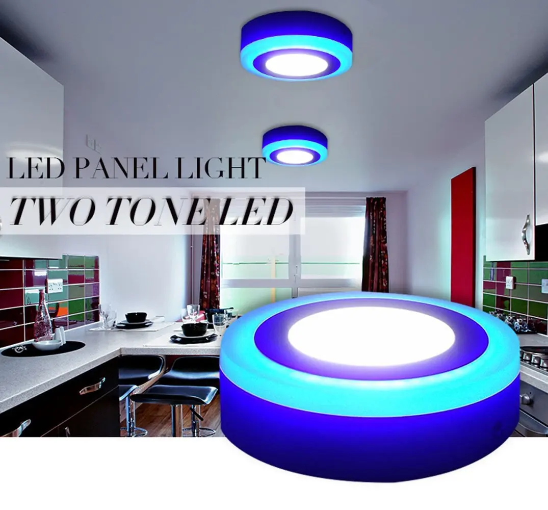 Best Price Surface Ceiling Light Double Color Changing Led Panel With ...